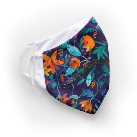 Reusable face masks with flowers - Garden of Eden - Sewn in Poland