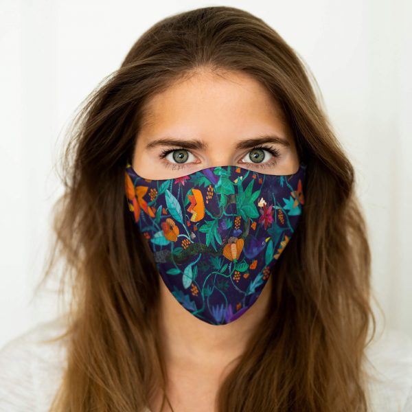 Reusable face masks with flowers - Garden of Eden - Sewn in Poland