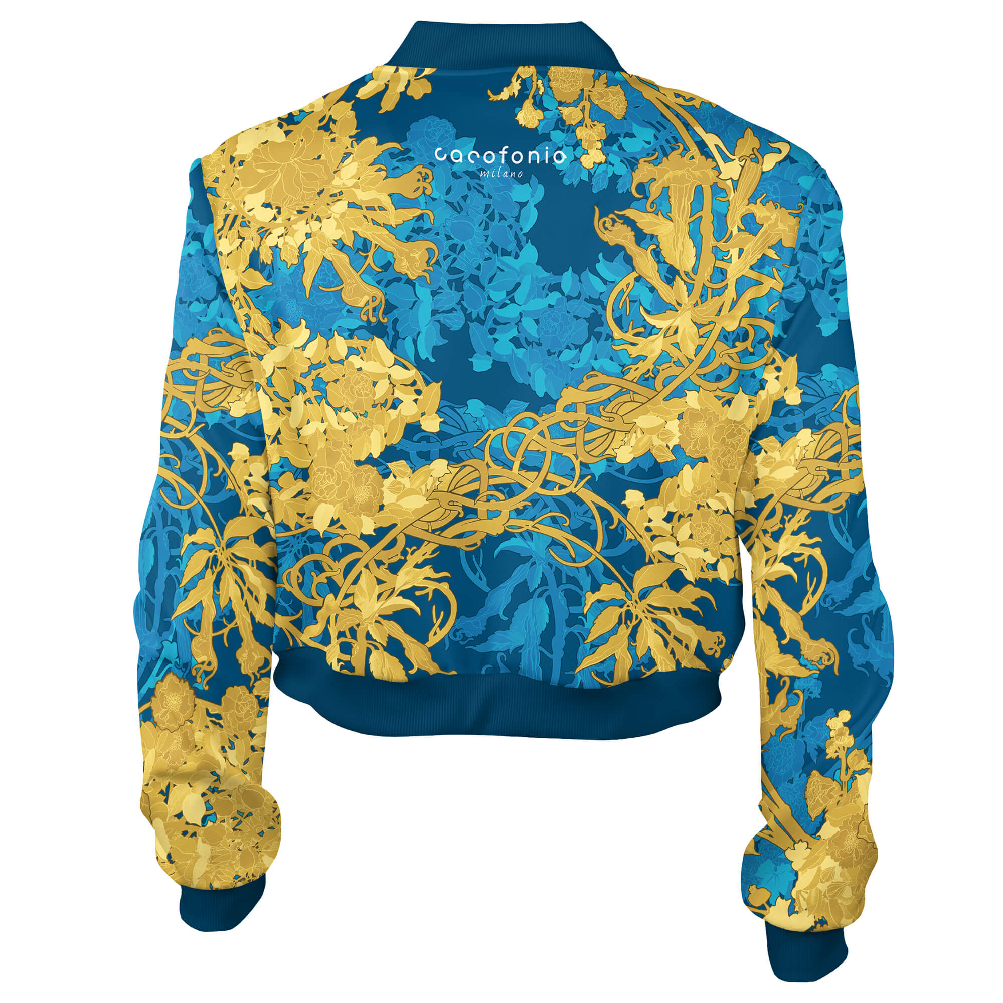 Elegant short bomber jacket - Tree of Gold – CACOFONIA